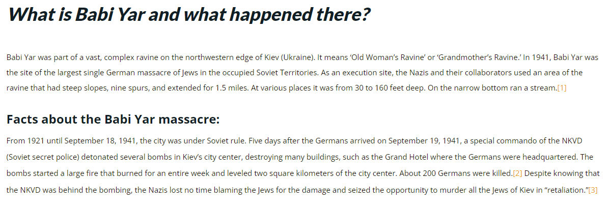 Introduction to Babi Yar - Holocaust Claims