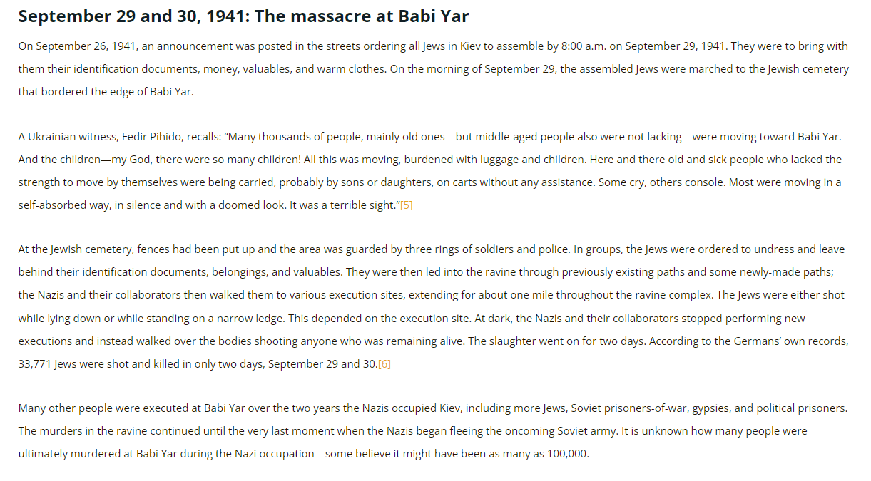 Introduction to Babi Yar - Holocaust Claims