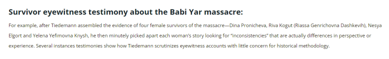 The Witnesses of Babi Yar Part One - Holocaust Claims