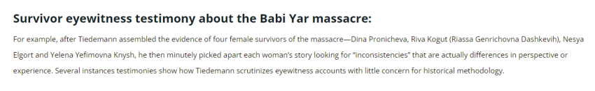 The Witnesses of Babi Yar Part One - Holocaust Claims