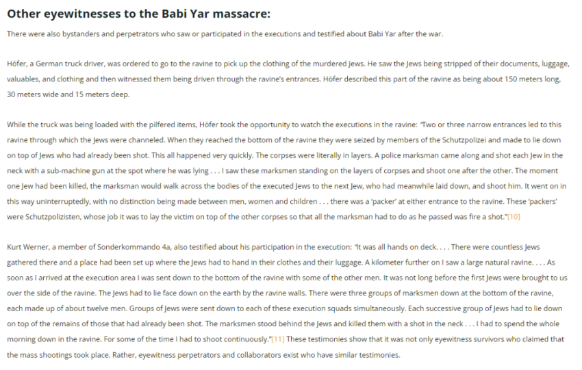 The Witnesses of Babi Yar Part Two - Holocaust Claims